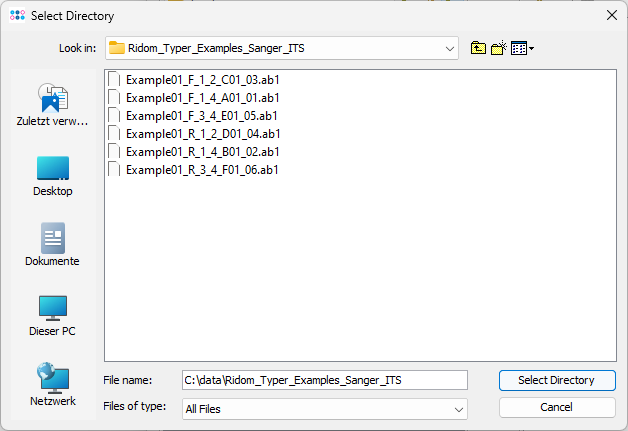 Tutorial for ITS with Sanger Sequencing Data (UNITE) - Ridom Typer Documentation