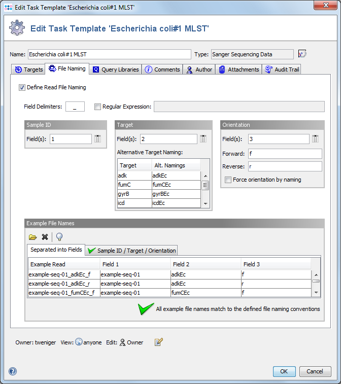 Task Template Read File Naming - Ridom Typer Documentation