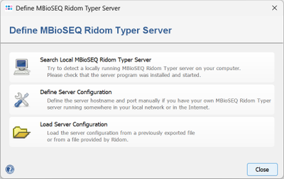 Installing and Initializing - Ridom Typer Documentation